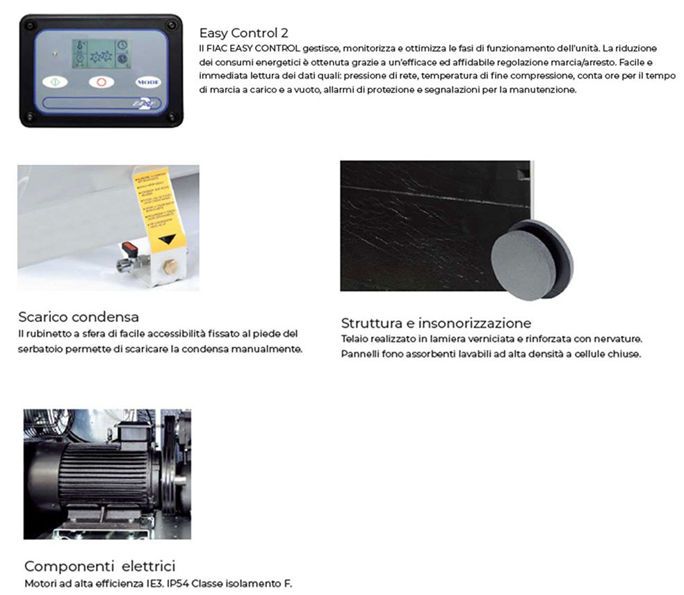 Compressore Fiac New Silver 10/300 rotativo a vite trasmissione a ...