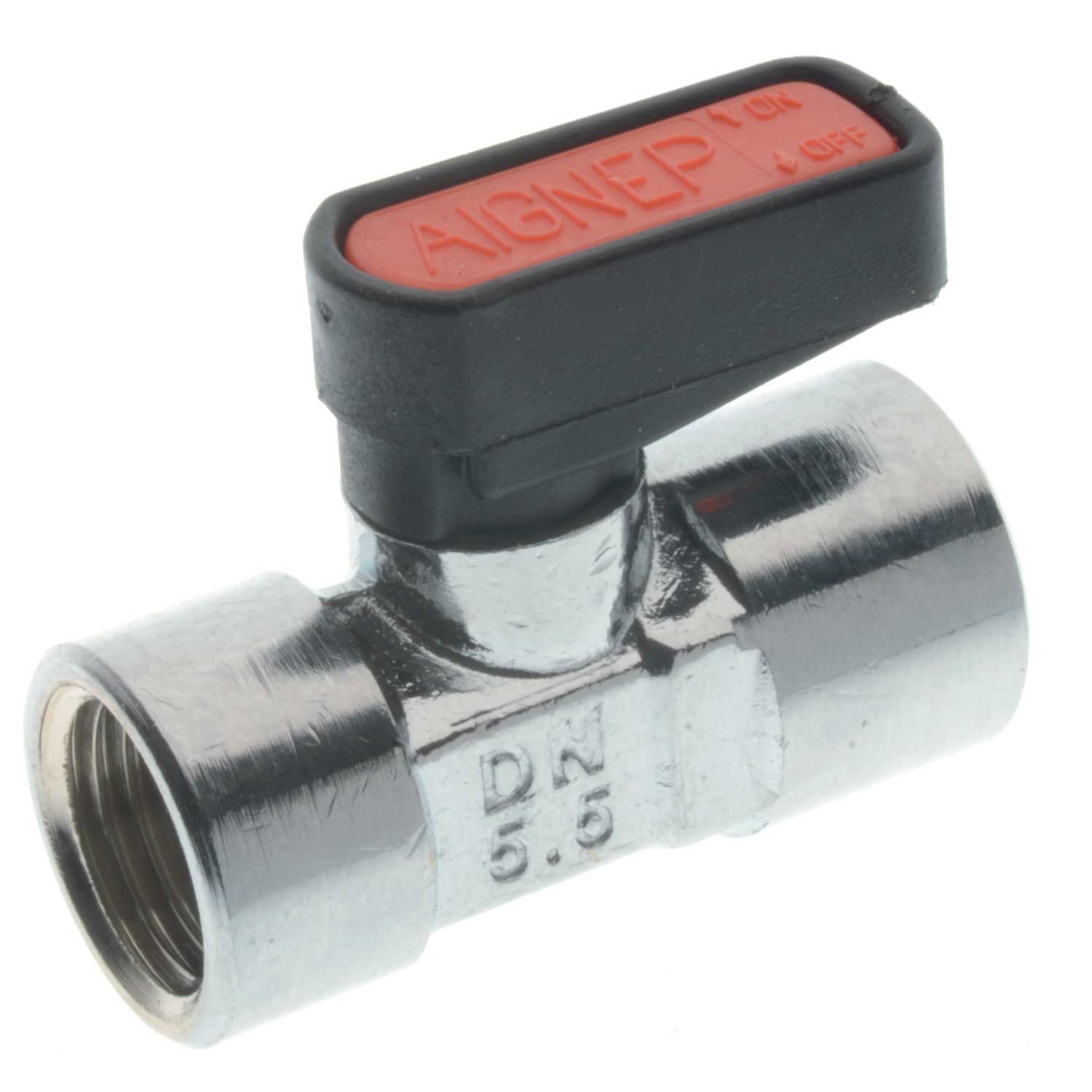 Valvola femmina in ottone con piastrina rossa G ISO 228 - F G ISO 228 ...