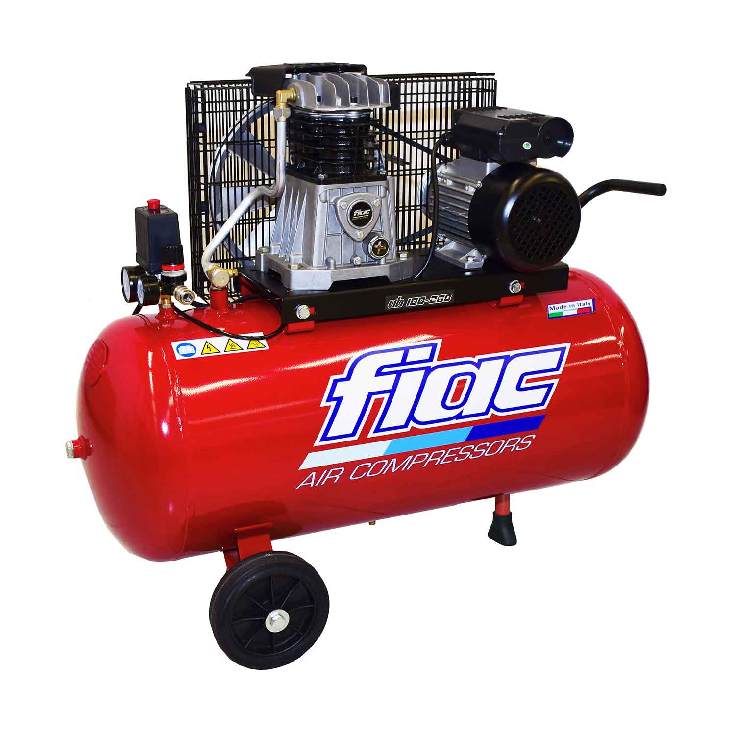 Compressore aria Fiac Ab 100-268 con trasmissione a cinghia trifase ...
