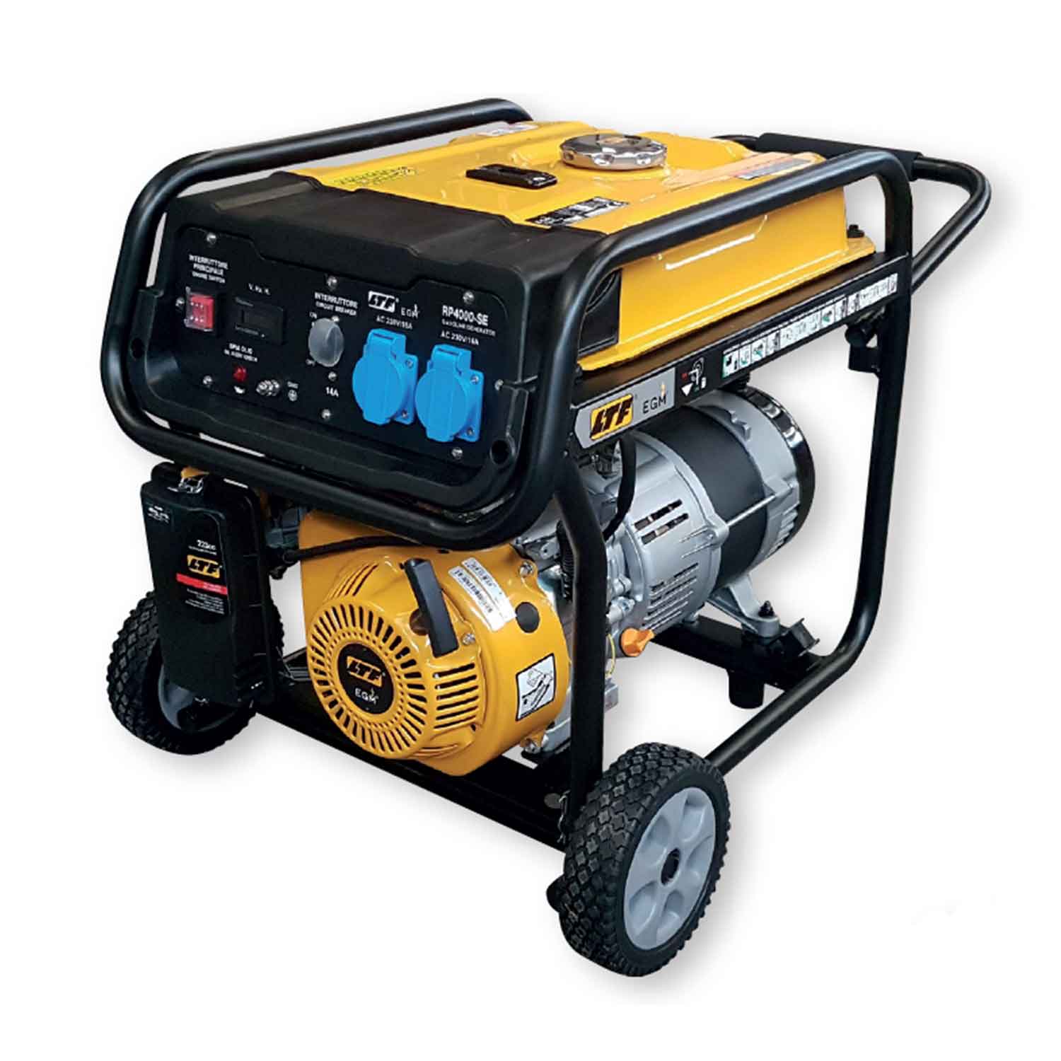 Generatore di corrente EGM rp4000se monofase motore a benzina 223cc ...