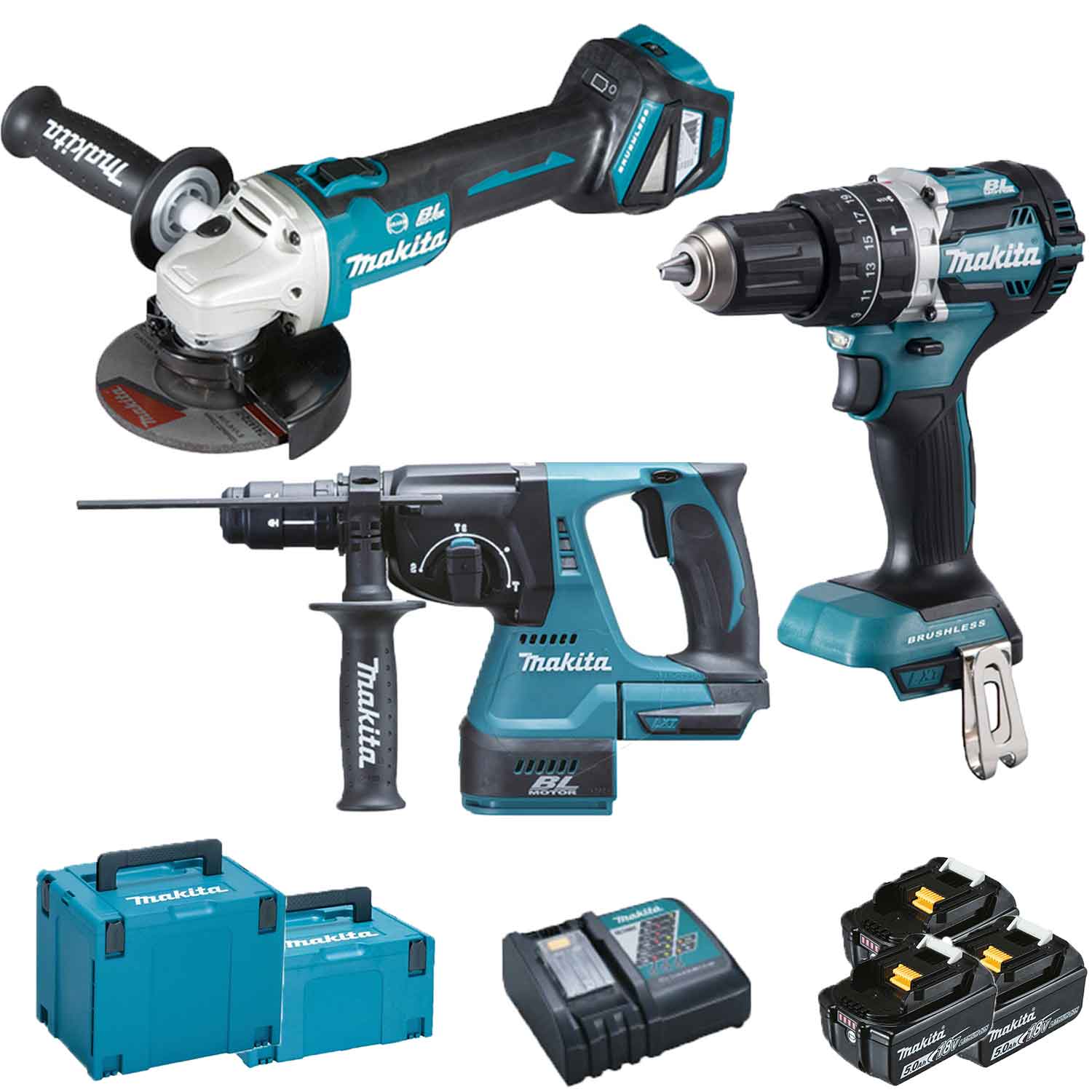 Kit Makita Dlx3119tj 3 macchine tassellatore + avvitatore+ ...