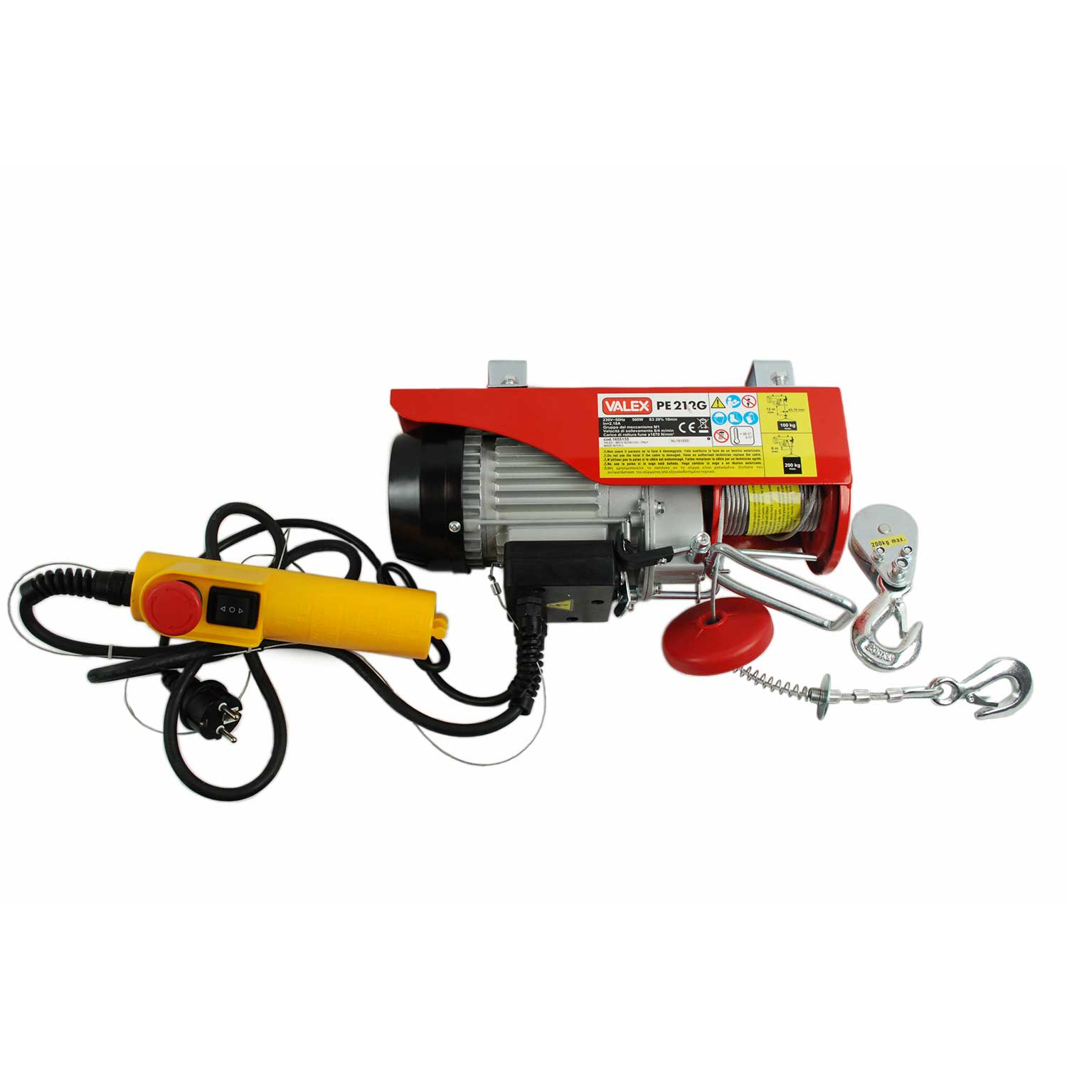 Paranco elettrico potenza 500 watt con alzata massima 12 metri e ...
