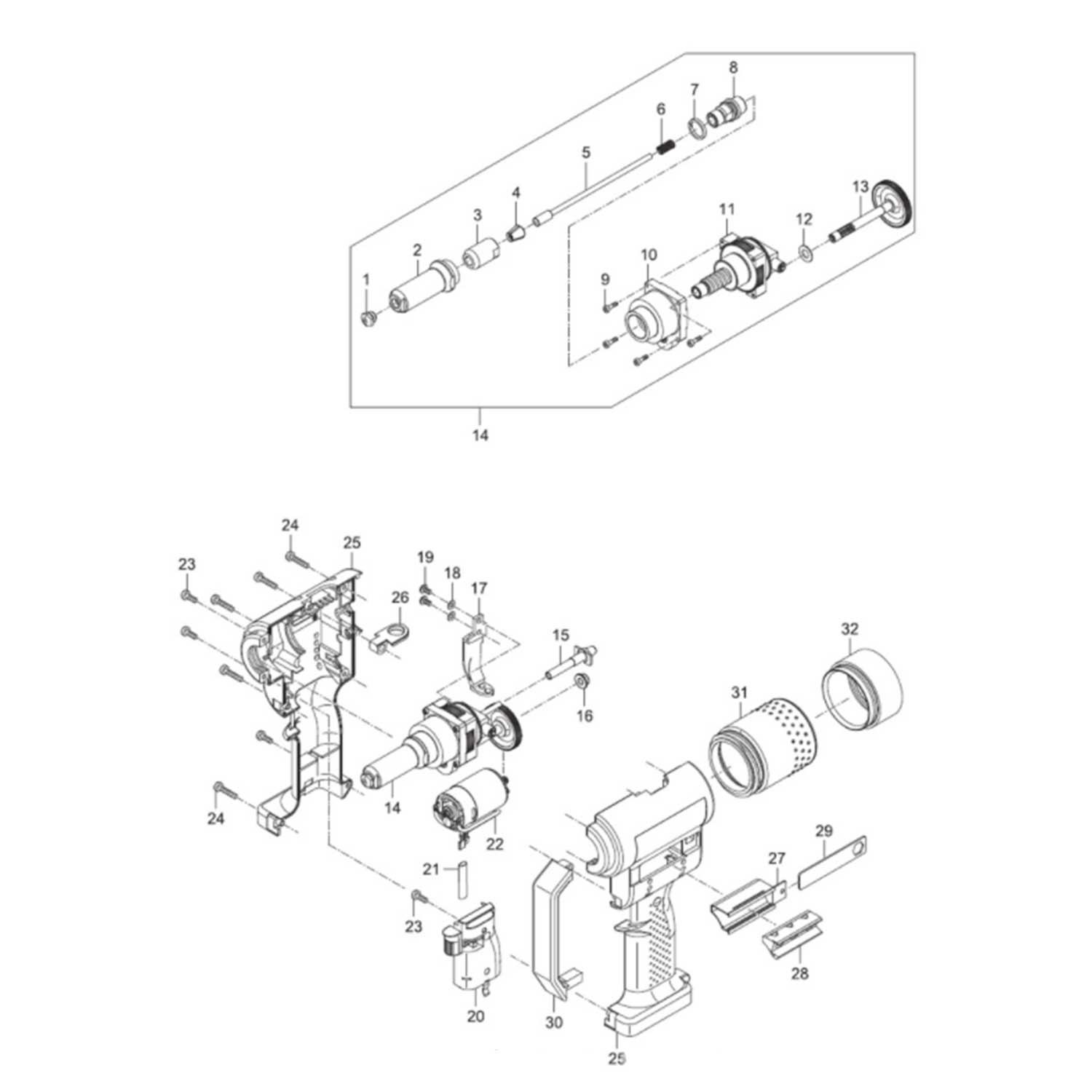 Rivettatrice RIVIT RIV750 professionale a batteria 14,4V 1,3Ah per ...