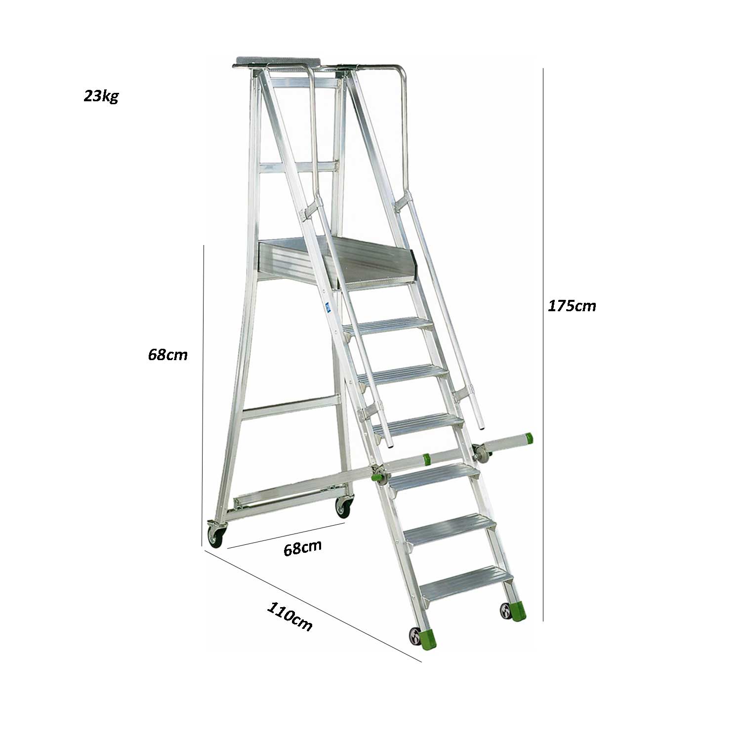Scala a castello Facal Castiglia CA/050 in alluminio con ruote 2 ...